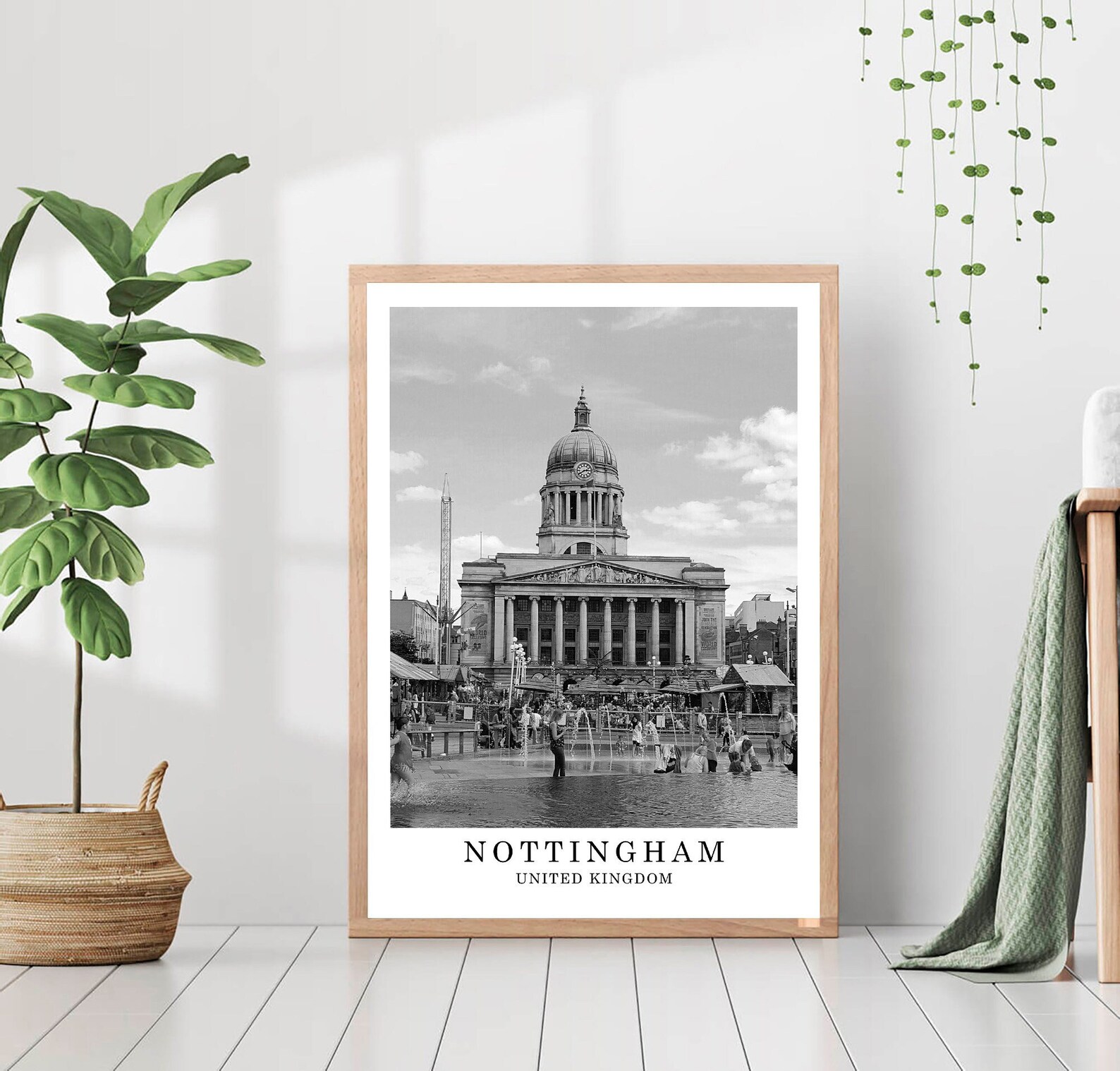 Nottingham Travel Poster Nottingham Black and White Photo Nottingham ...