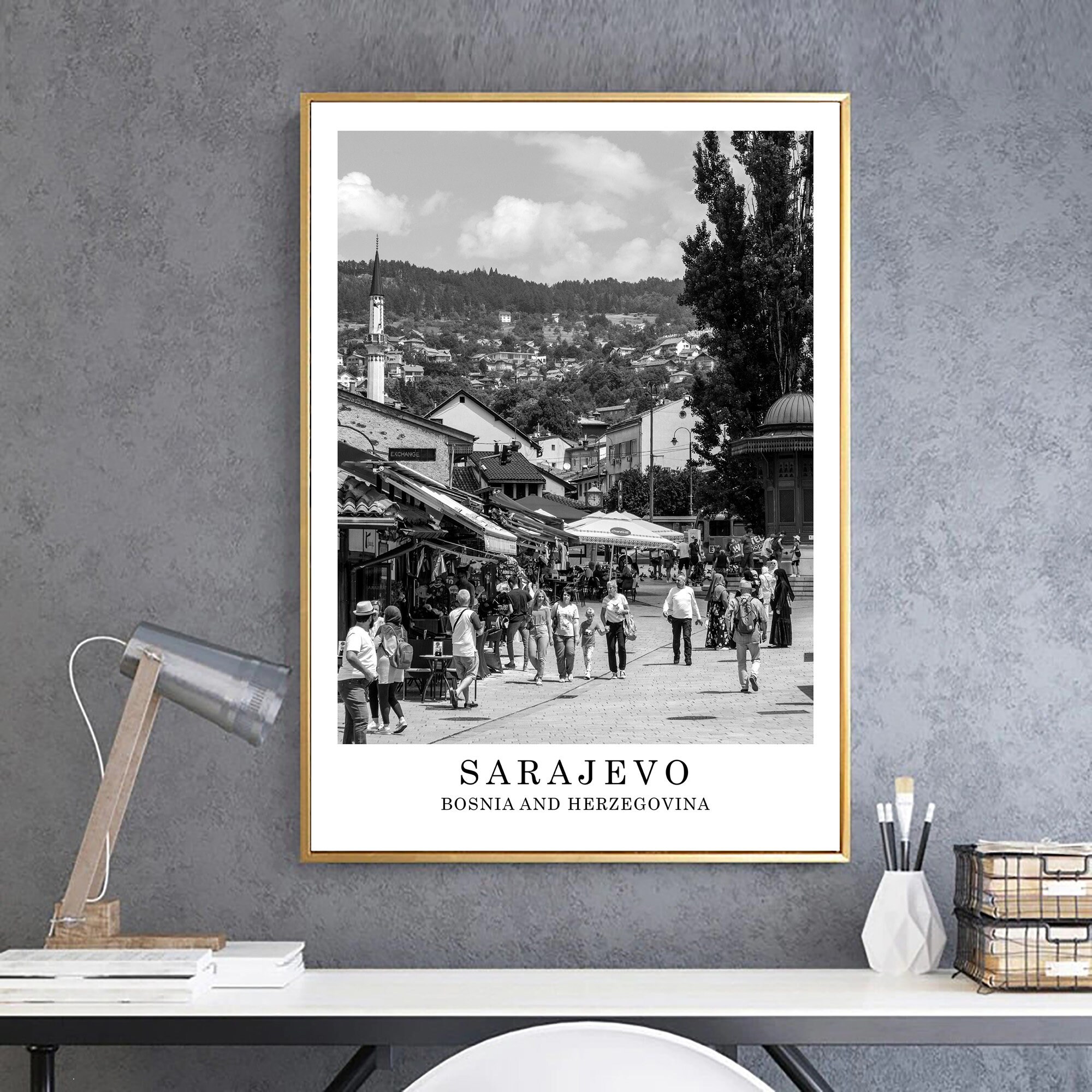 Sarajevo Travel Print Sarajevo Poster Sarajevo Wall Art Sarajevo City ...