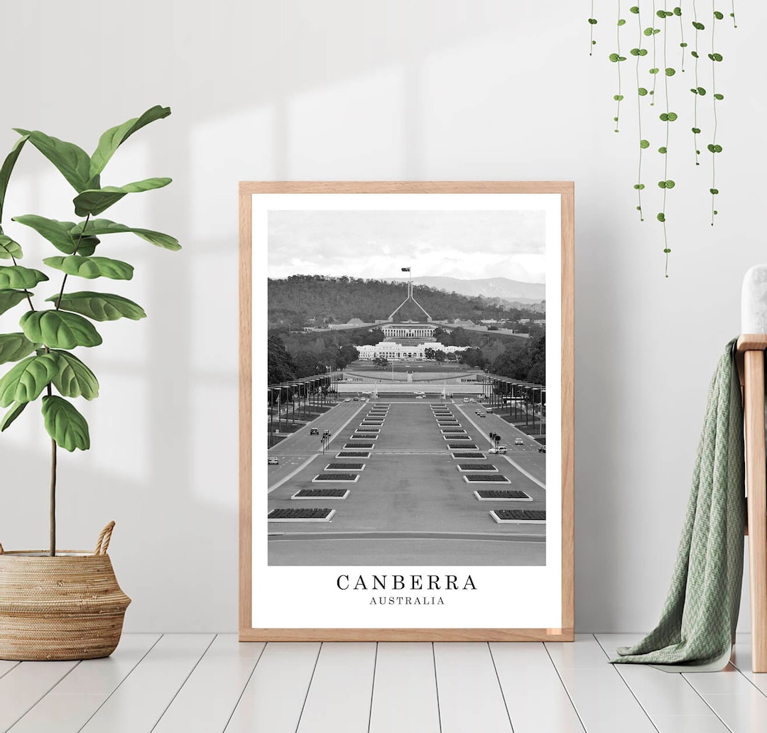 Canberra Travel Poster Canberra Black and White Photo Canberra City ...