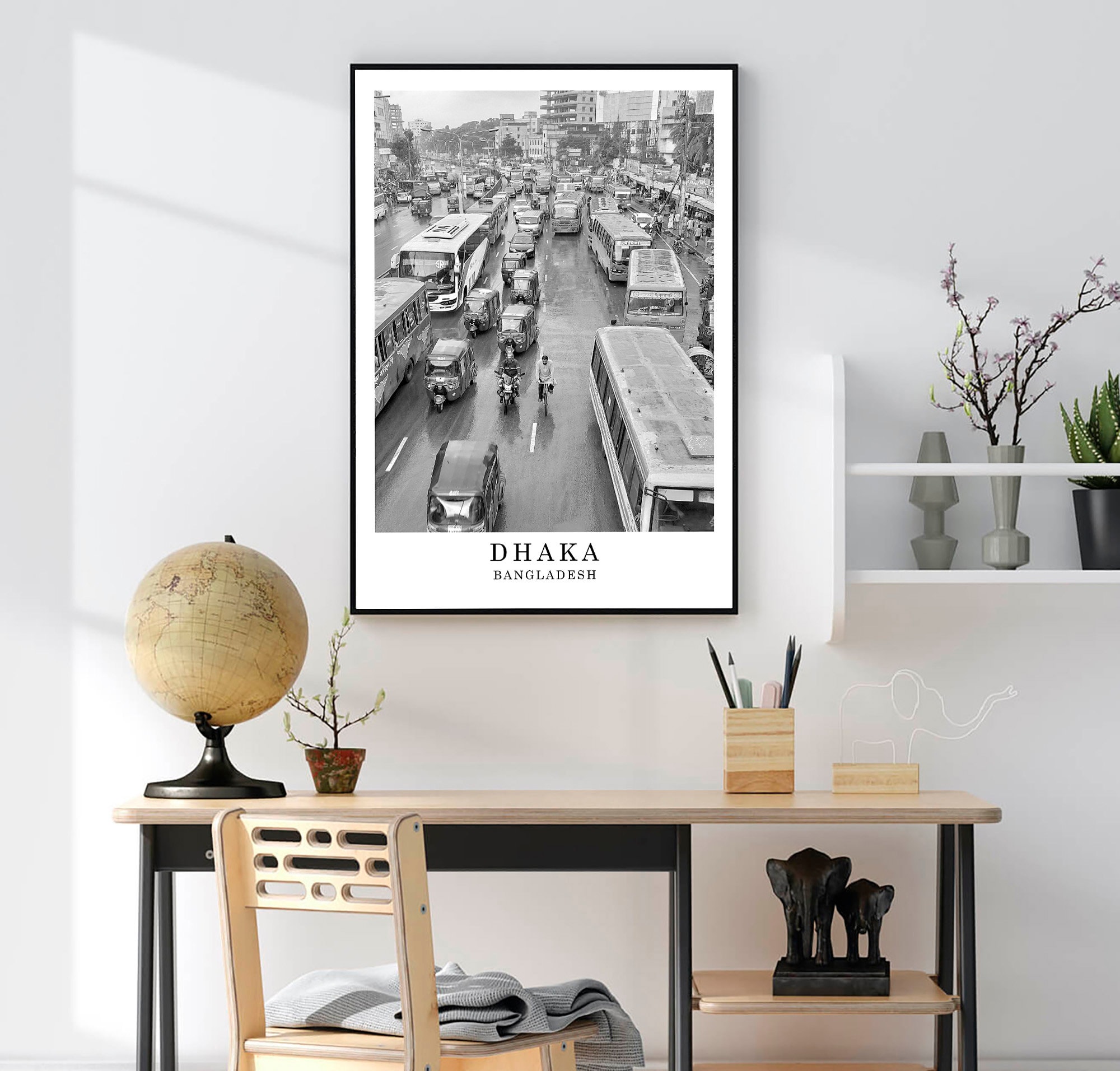 Dhaka City Poster Dhaka Black and White Photo Dhaka City Landmark ...