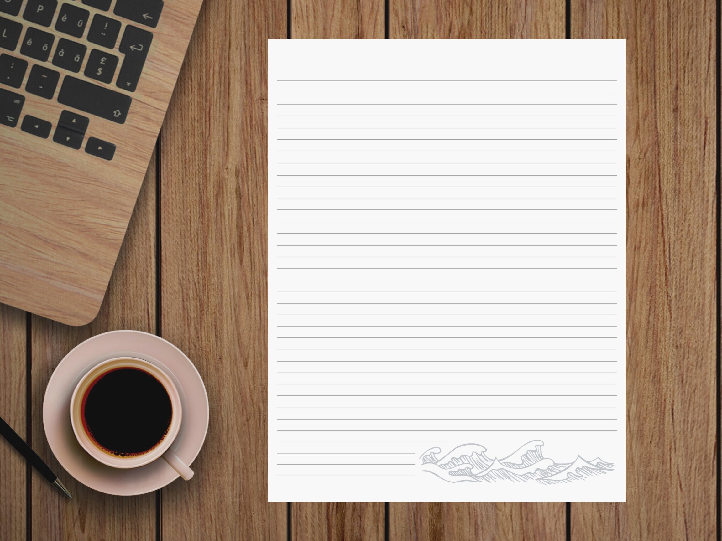 Simple Wave Stationery | Letter Writing | Assorted | Lined and Unlined ...