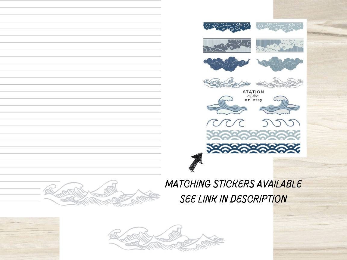 Simple Wave Stationery | Letter Writing | Assorted | Lined and Unlined ...