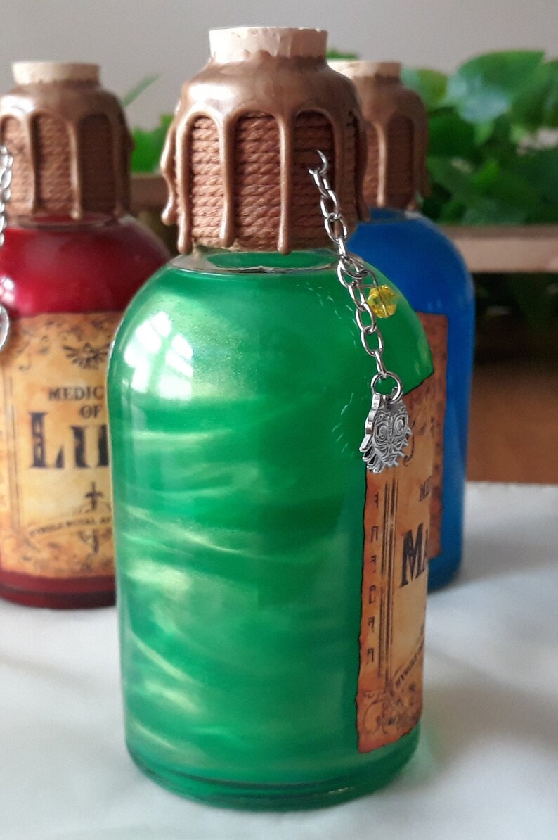 The Legend of Zelda Red Green and Blue Potions Inspired by - Etsy