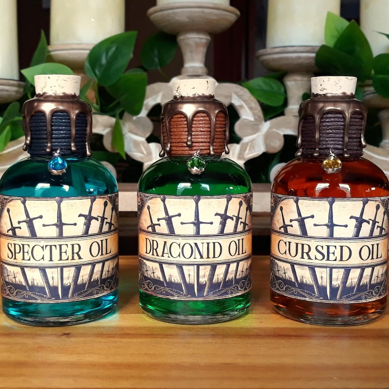 The Witcher Decorative Blade Oil Bottles Set #3 (specter, Cursed ...
