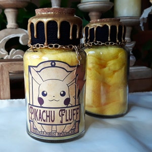 Pikachu Fluff Pokemon Apothecary Bottle / Anime and Gaming Decor - Etsy