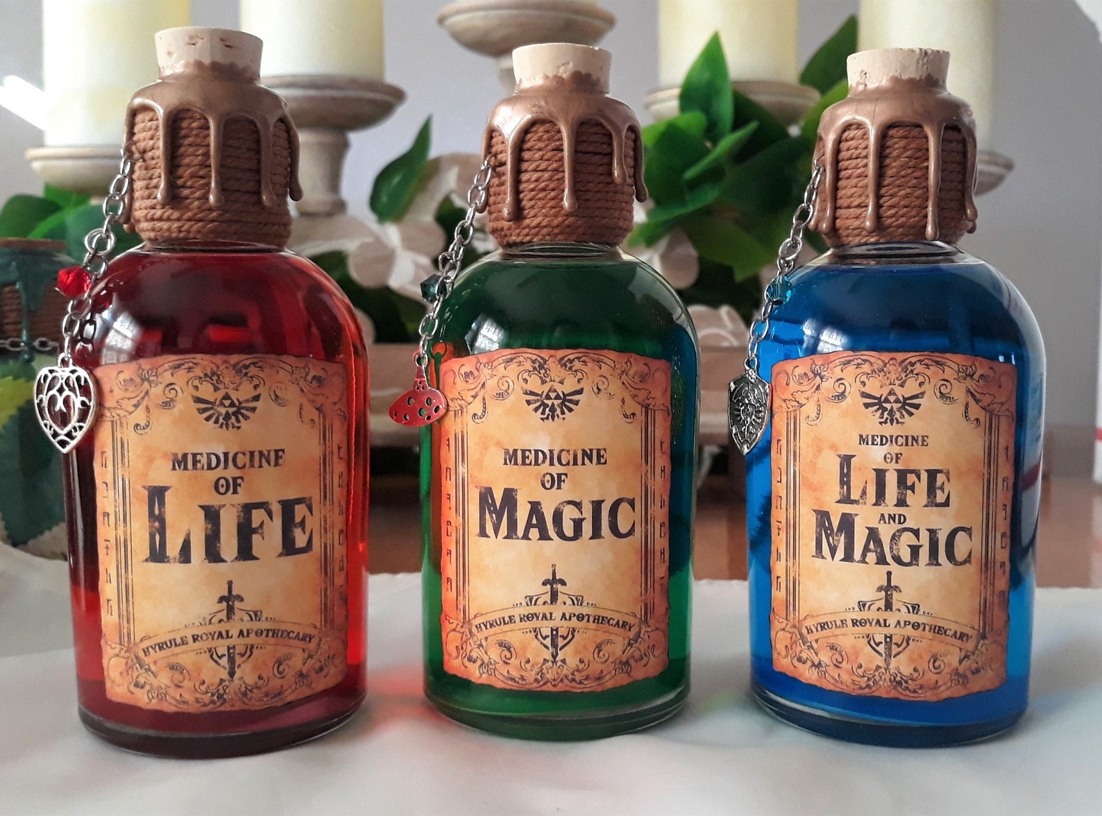 The Legend of Zelda Red Green and Blue 3 Potion Bundle - Etsy