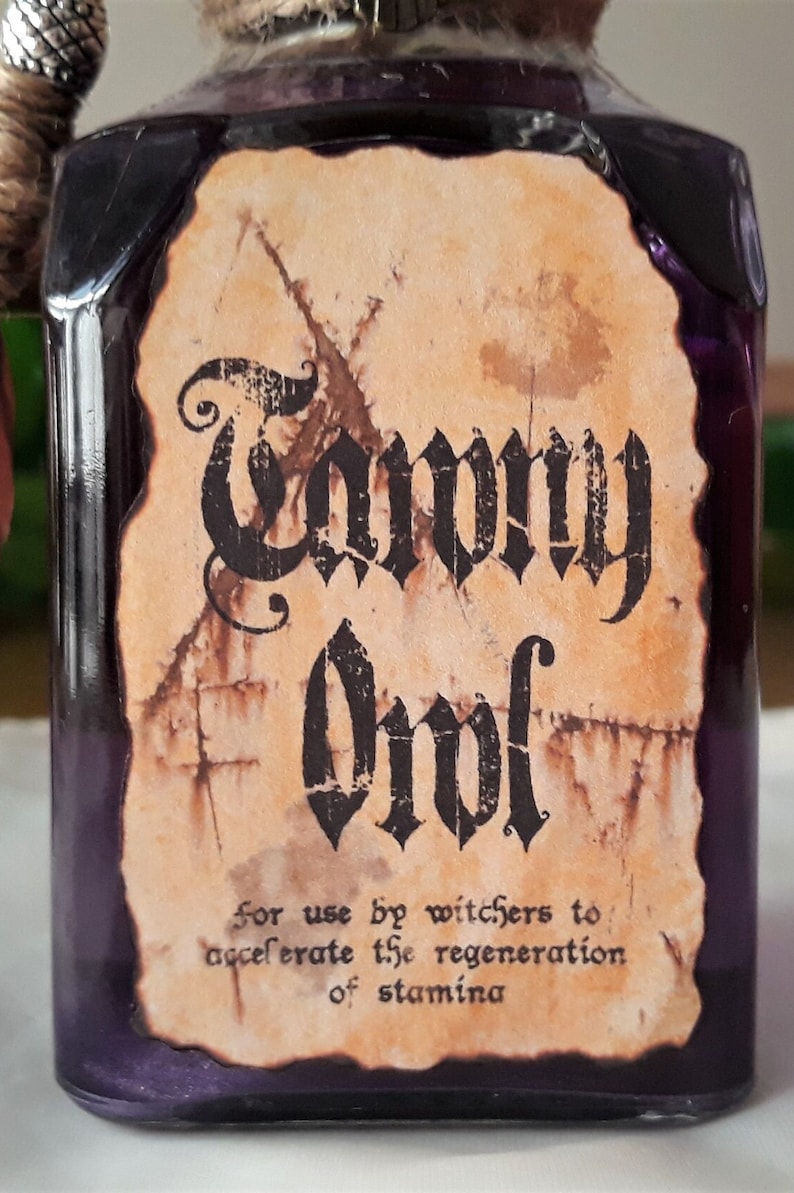 The Witcher TAWNY OWL Decorative Interactive Potion Bottle With Magical ...
