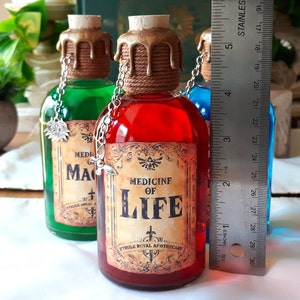 The Legend of Zelda Red, Green and Blue 3 Potion Bundle Inspired by the ...