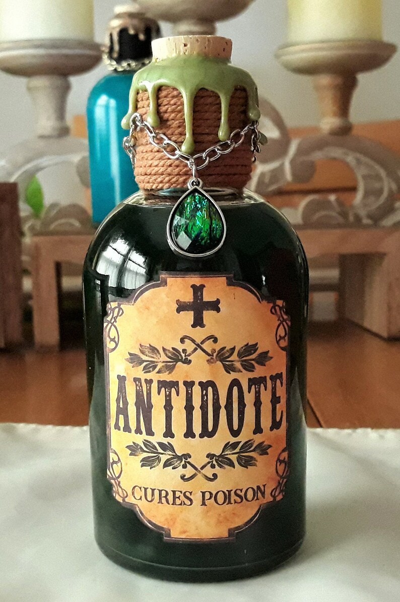 Final Fantasy Inspired ANTIDOTE Potion Bottle With Magical - Etsy