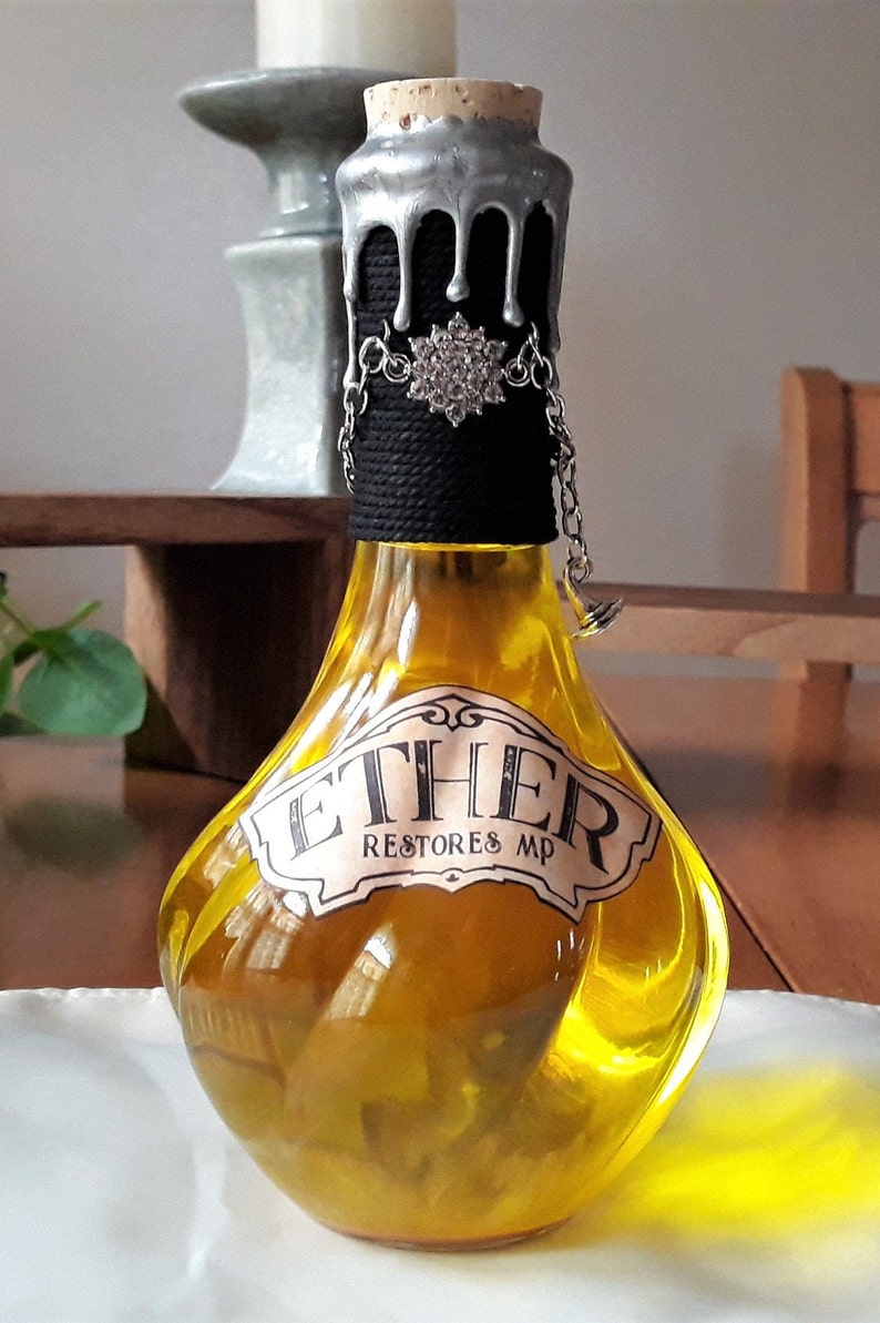 FINAL FANTASY Inspired ETHER Potion Bottle With Magical Swirling Effect ...