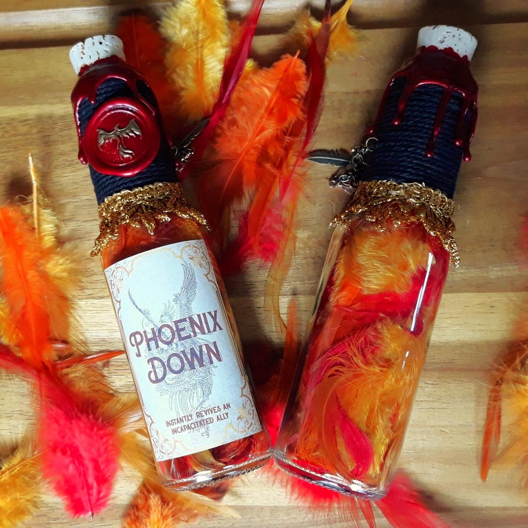 Phoenix Down Bottle Inspired by Final Fantasy / Apothecary Bottle ...