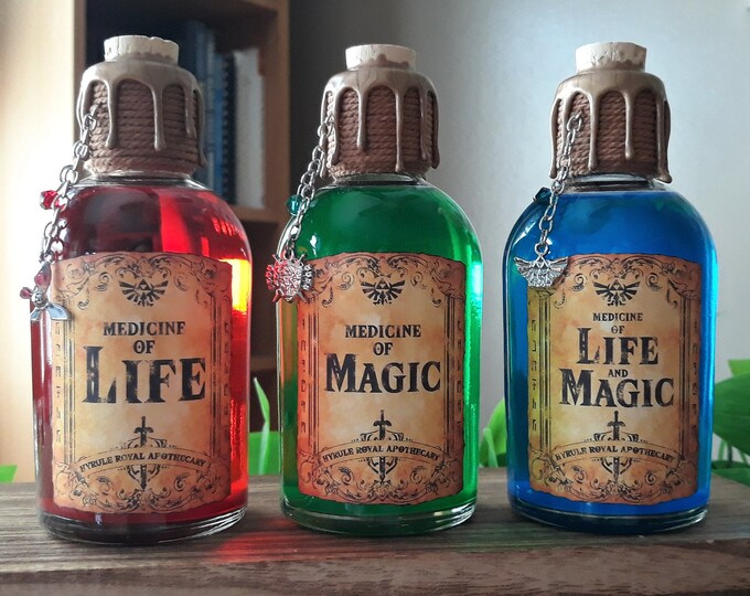 The Legend of Zelda Red Green and Blue 3 Potion Bundle - Etsy