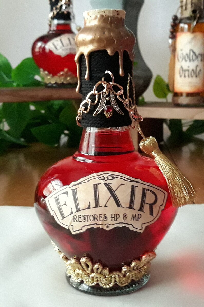 FINAL FANTASY Inspired ELIXIR Potion Bottle With Magical | Etsy