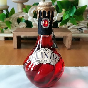 FINAL FANTASY Inspired ELIXIR Potion Bottle With Magical Swirling ...