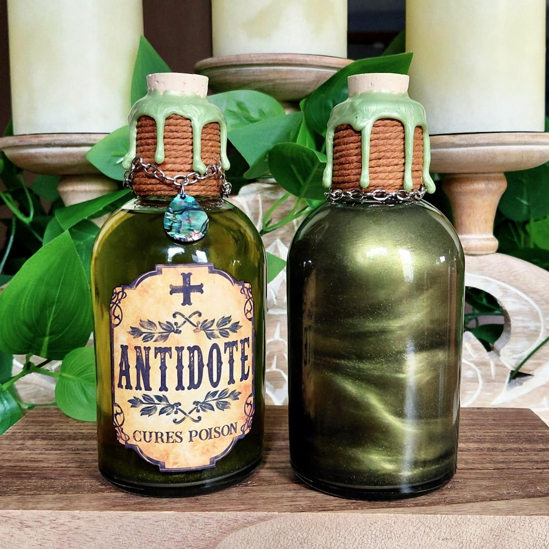 Final Fantasy Inspired ANTIDOTE Potion Bottle With Magical Swirling ...