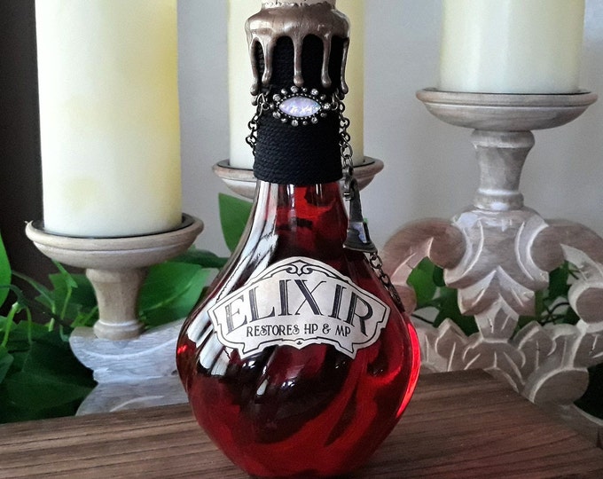 FINAL FANTASY Inspired ELIXIR Potion Bottle With Magical - Etsy