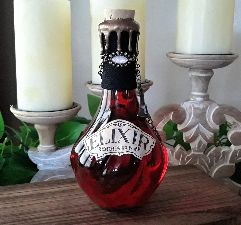 FINAL FANTASY Inspired ELIXIR Potion Bottle With Magical - Etsy