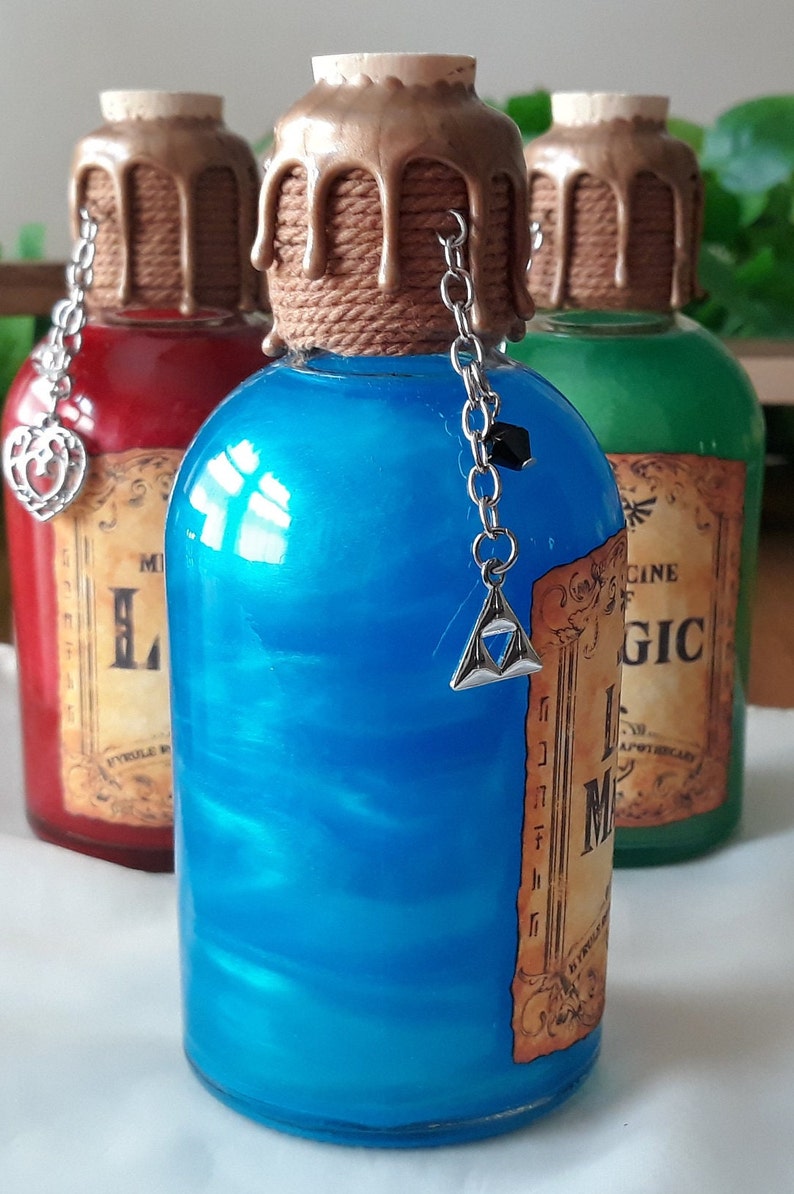 The Legend of Zelda Red Green and Blue Potions Inspired by - Etsy