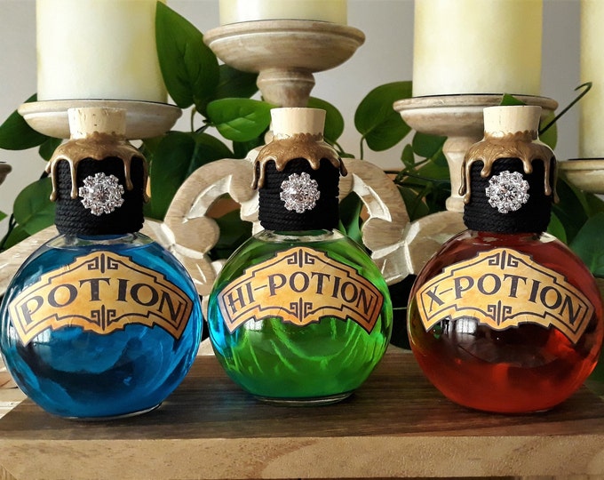 FINAL FANTASY Inspired ELIXIR Potion Bottle With Magical Swirling ...