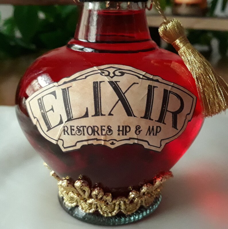 FINAL FANTASY Inspired ELIXIR Potion Bottle With Magical | Etsy