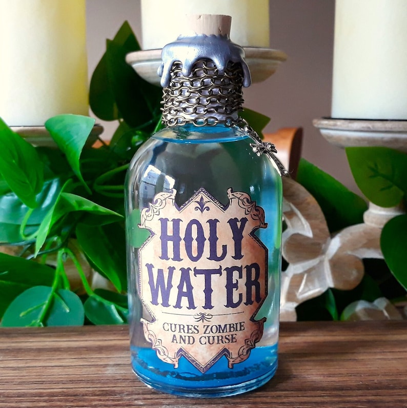 Final Fantasy Inspired HOLY WATER Potion Bottle With Magical Swirling ...