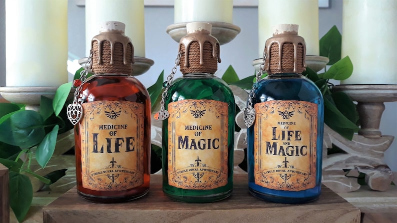 The Legend of Zelda Red Green and Blue 3 Potion Bundle - Etsy
