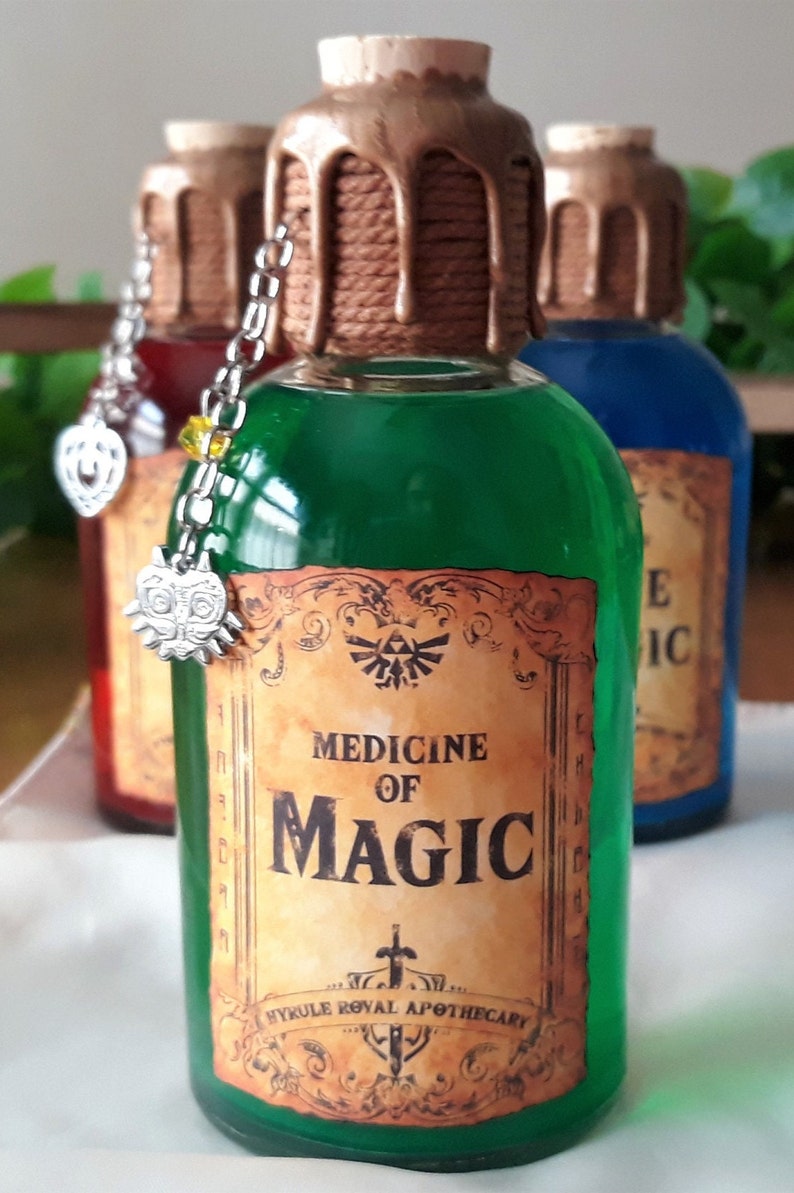 The Legend of Zelda Red Green and Blue Potions Inspired by - Etsy