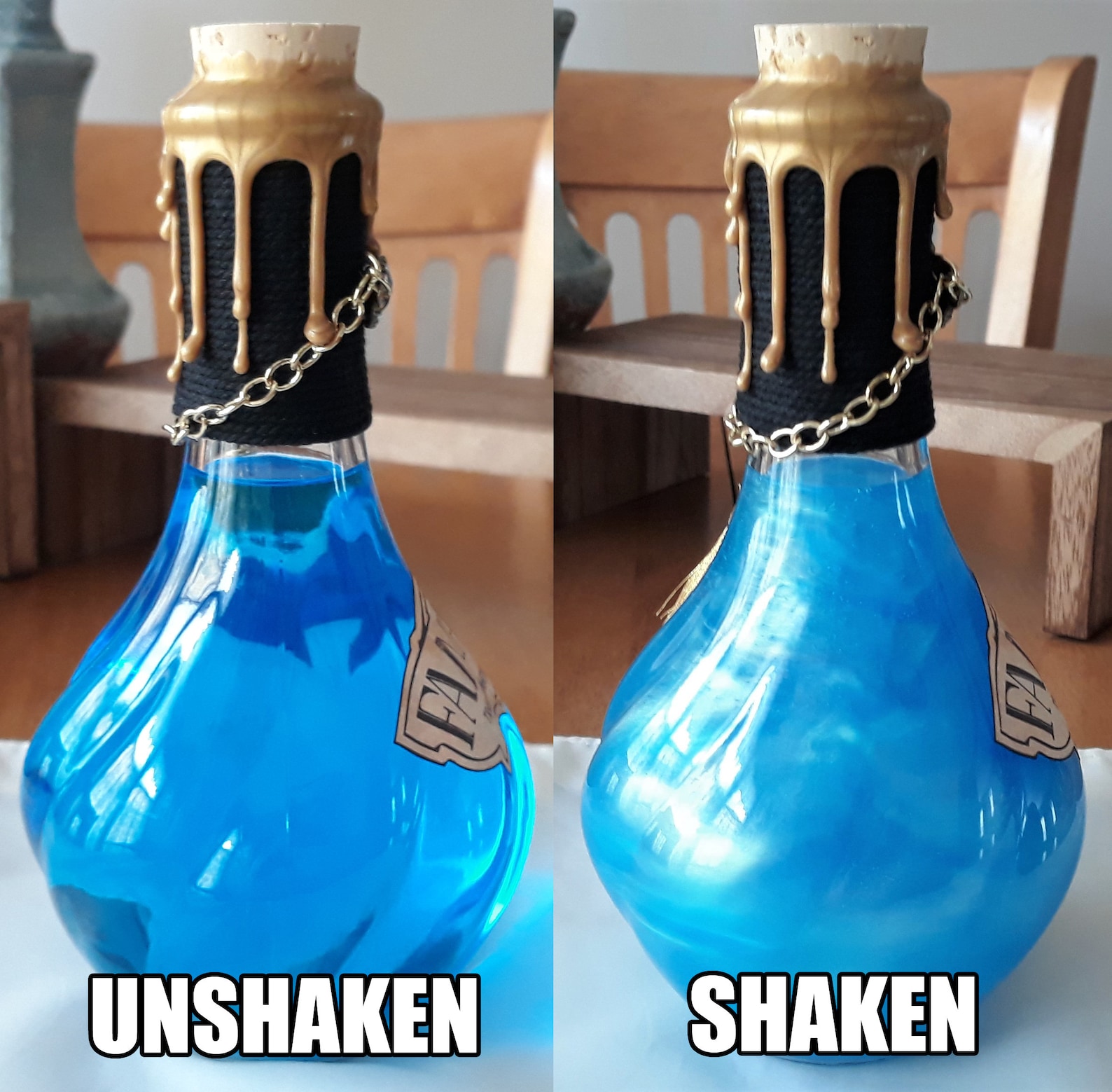 FINAL FANTASY Inspired FANTASIA Potion Bottle With Magical Swirling ...