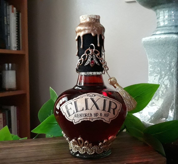 FINAL FANTASY Inspired ELIXIR Potion Bottle With Magical | Etsy