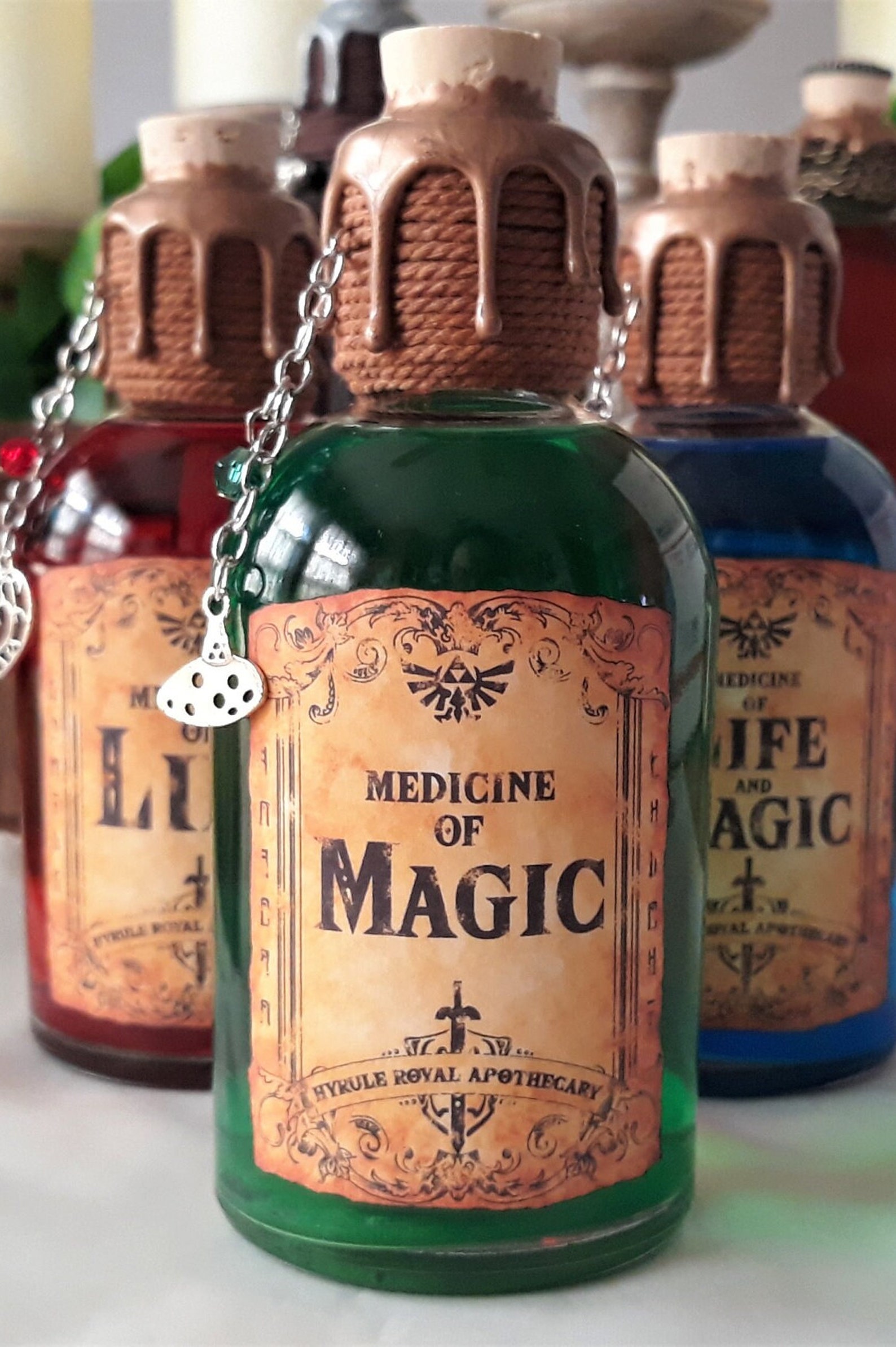 The Legend of Zelda Red Green and Blue 3 Potion Bundle - Etsy