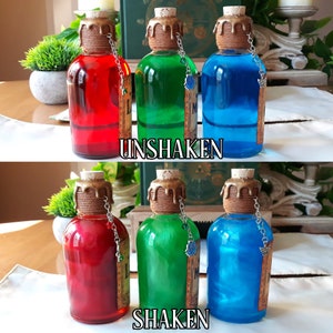The Legend of Zelda Red, Green and Blue 3 Potion Bundle Inspired by the ...