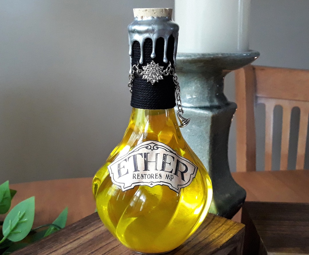 FINAL FANTASY Inspired ETHER Potion Bottle With Magical Swirling Effect ...