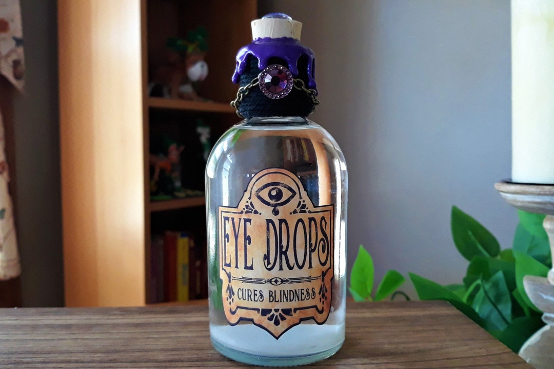 Final Fantasy Inspired EYE DROPS Potion Bottle With Magical Swirling ...