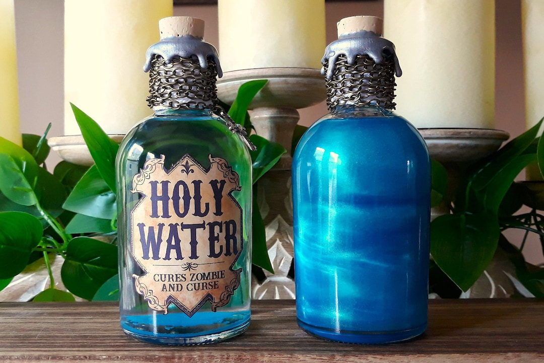 Final Fantasy Inspired HOLY WATER Potion Bottle With Magical Swirling ...