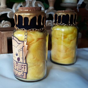 Pikachu Fluff Pokemon Apothecary Bottle / Anime and Gaming - Etsy