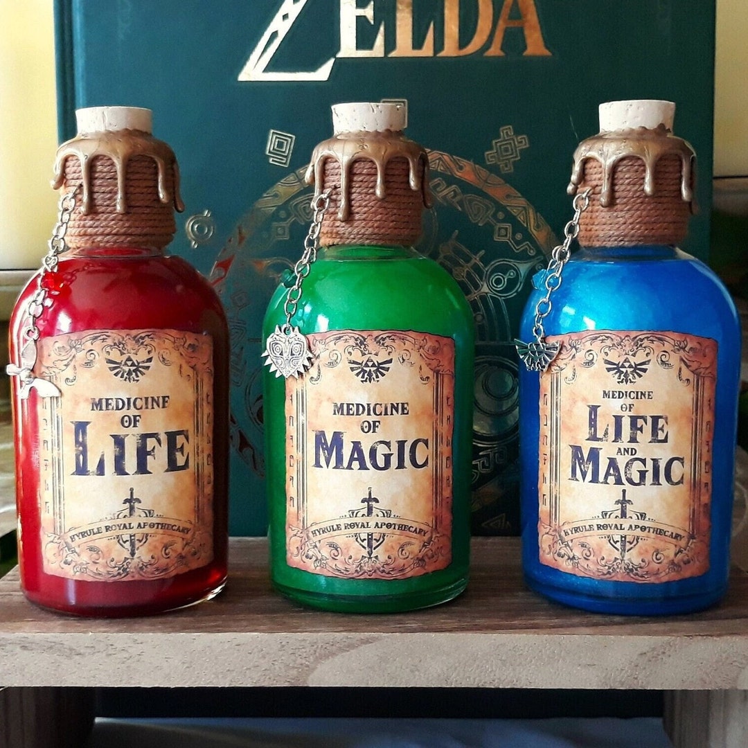 The Legend of Zelda Red, Green and Blue 3 Potion Bundle Inspired by the ...