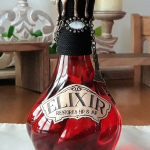 FINAL FANTASY Inspired ELIXIR Potion Bottle With Magical - Etsy