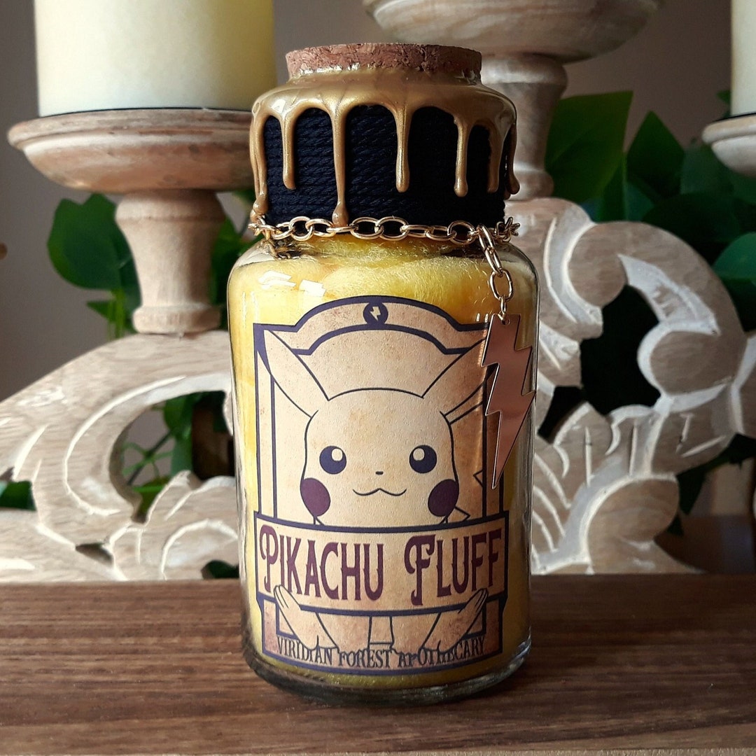 Pikachu Fluff Pokemon Apothecary Bottle / Anime and Gaming Decor - Etsy