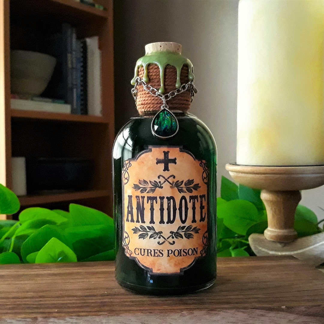 Final Fantasy Inspired ANTIDOTE Potion Bottle With Magical Swirling ...