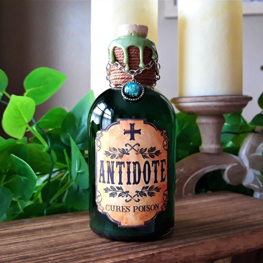 Final Fantasy Inspired ANTIDOTE Potion Bottle With Magical Swirling ...