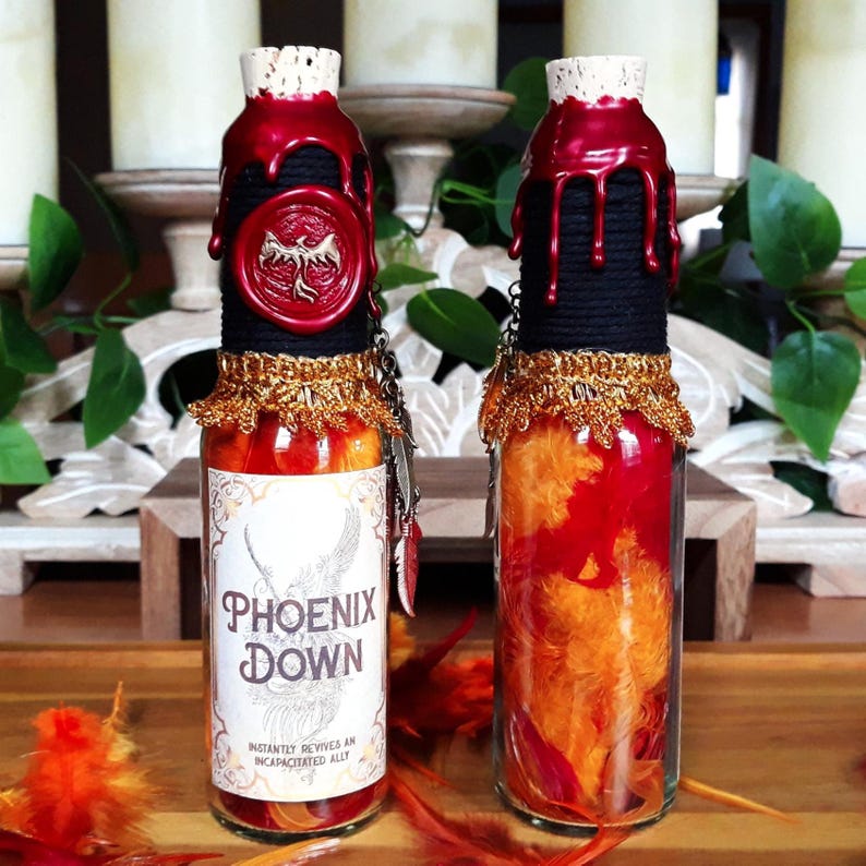 Phoenix Down Bottle Inspired by Final Fantasy / Apothecary Bottle ...