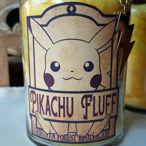 Pikachu Fluff Pokemon Apothecary Bottle / Anime and Gaming Decor - Etsy