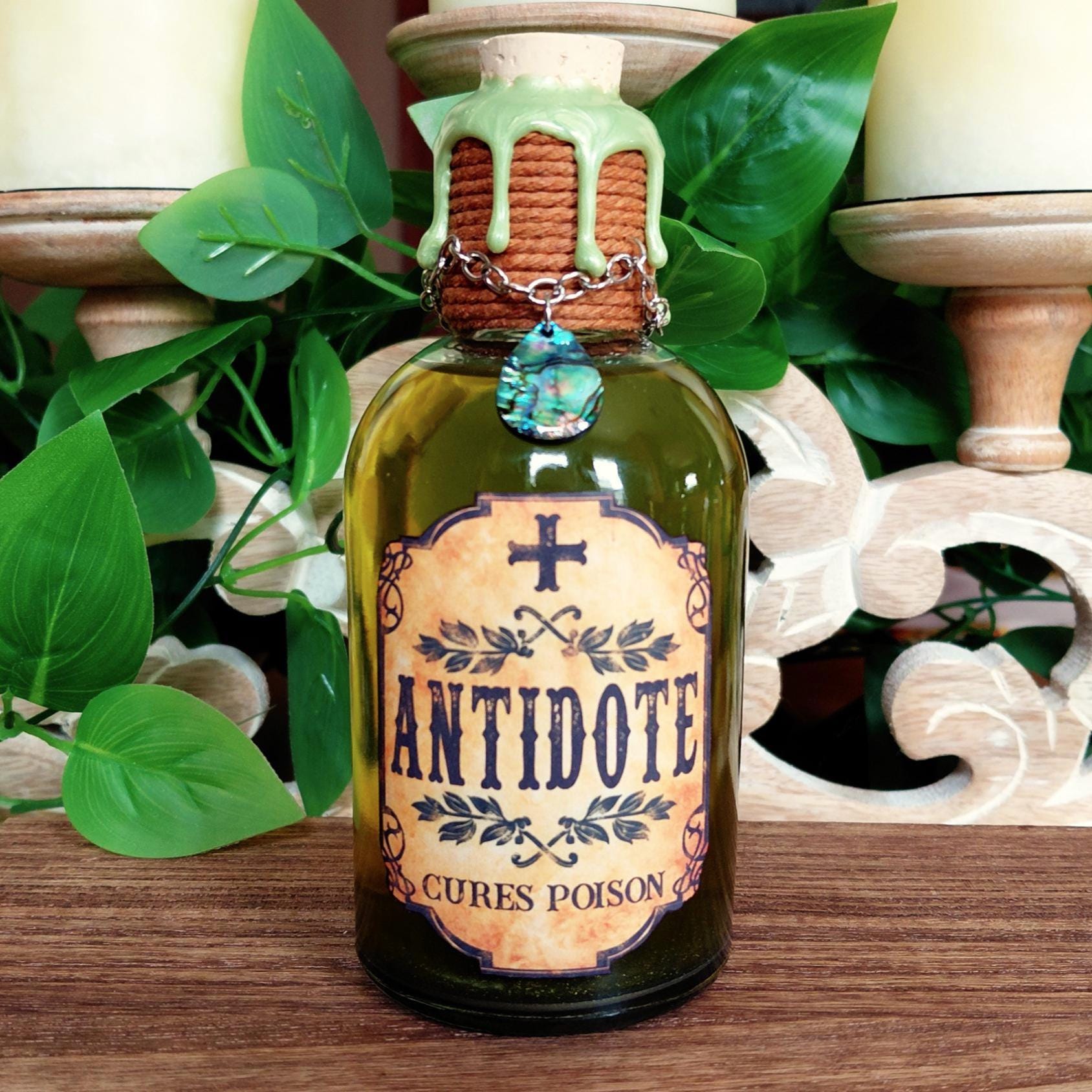 Final Fantasy Inspired ANTIDOTE Potion Bottle With Magical Swirling ...