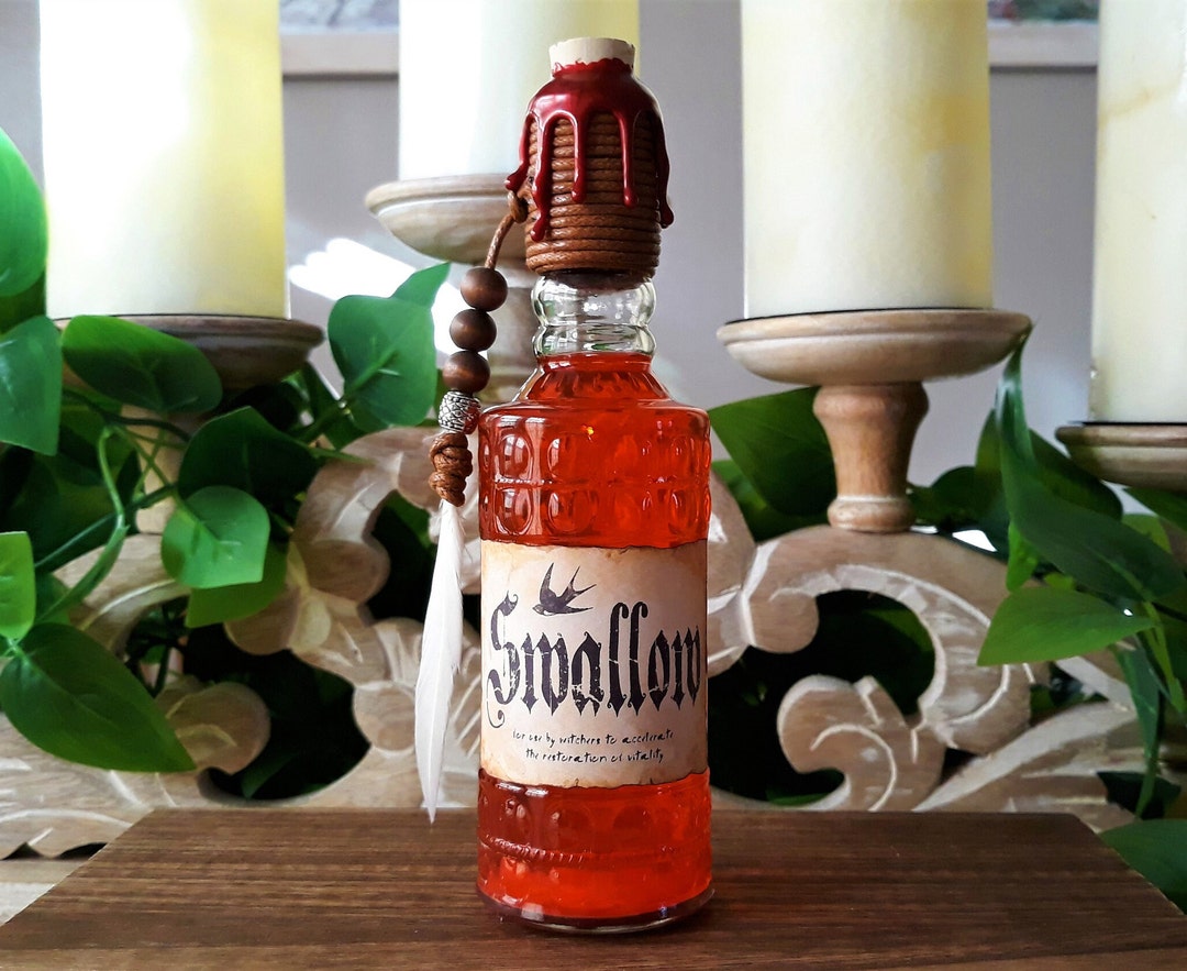 The Witcher SWALLOW Decorative Magic Potion Bottle With Swirling Effect ...