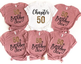 50th Birthday Shirt, 50th Birthday Crew Shirt for Woman, Leopard Print ...