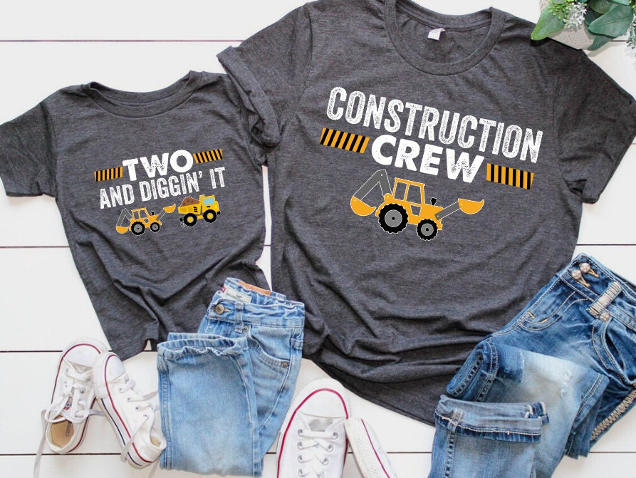 Construction Crew Shirt, Two and Diggin' It, Birthday Boy Shirt, Dump ...