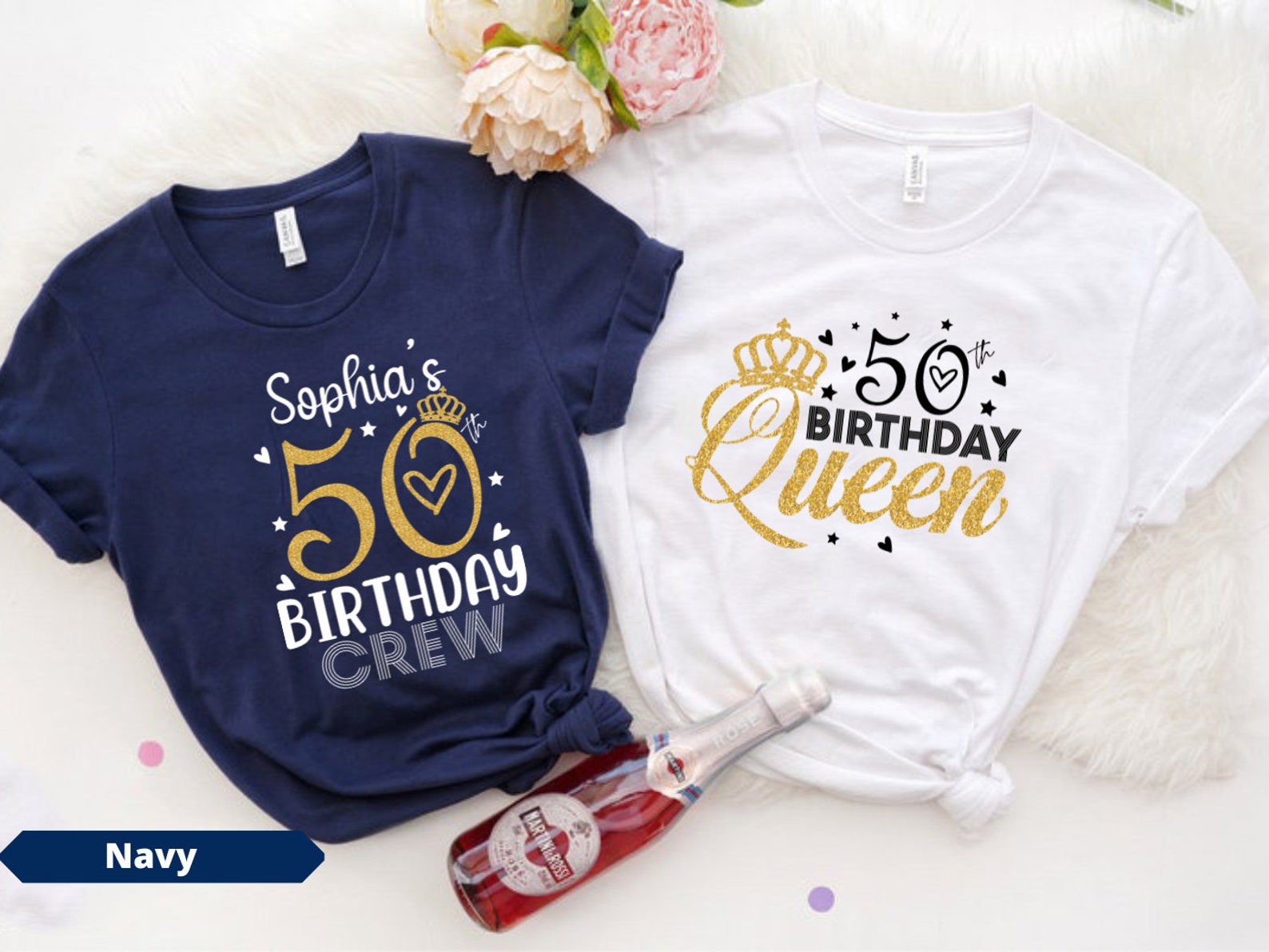 50th Birthday Shirts for Women Group, 50 Birthday Crew, 50th Birthday ...