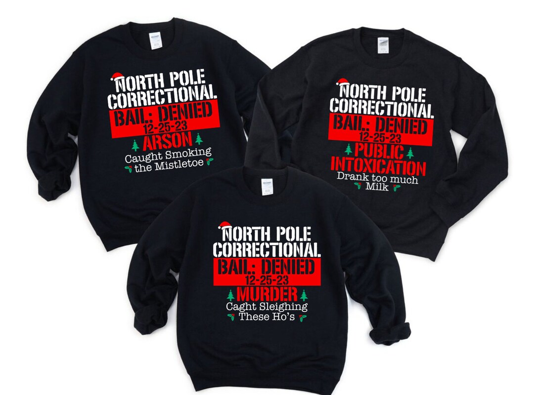 North Pole Correctional Ugly Christmas Sweater Women Funny, Family ...