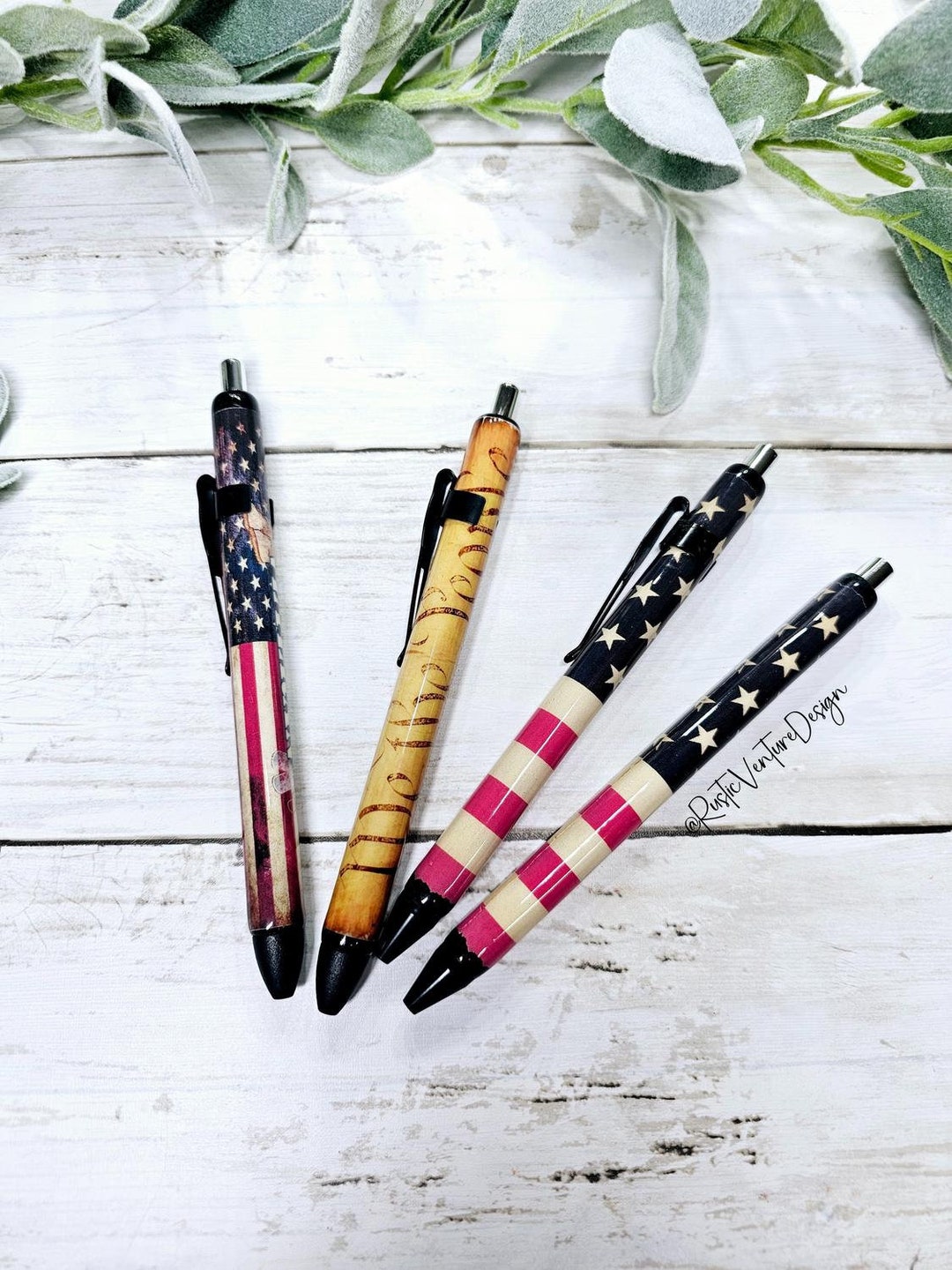 Patriotic Pen, Gel Pen, Epoxy Pen, Refillable Pen, Pen With Name, Pen ...