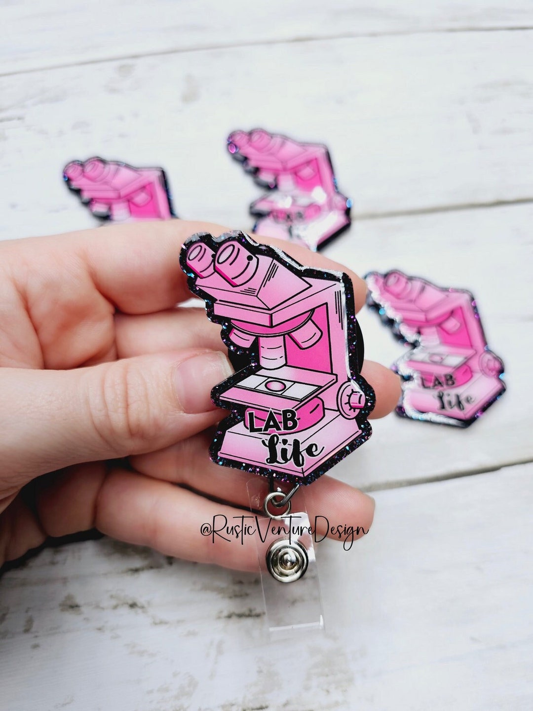 Lab Life Badge Reel, Microbiologist, Microscope Badge Reel - Etsy